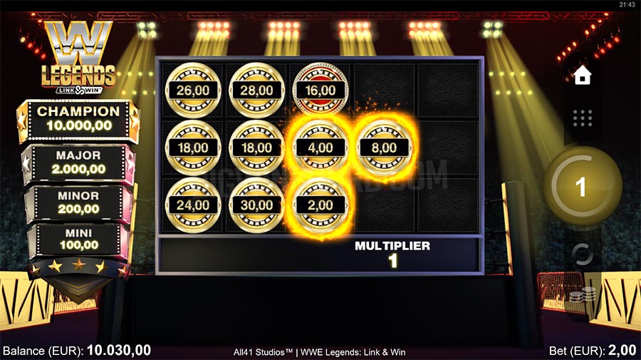 WWE Legends Link & Win (All41 Studios) Slot Review & Demo