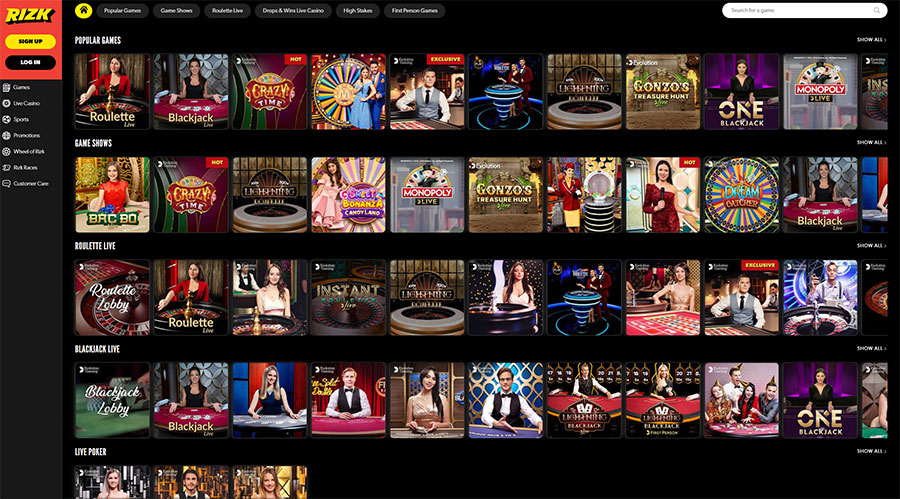 Rizk Online Casino Exclusive Bonuses