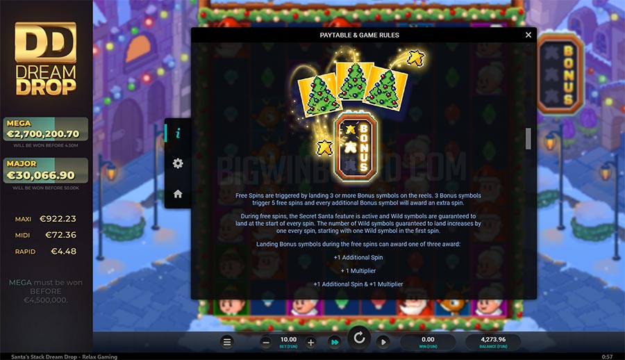 Santa's Stack Dream Drop (Relax Gaming) Slot Review & Demo