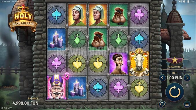 Holy Hand Grenade (Print Studios) Slot Review & Demo