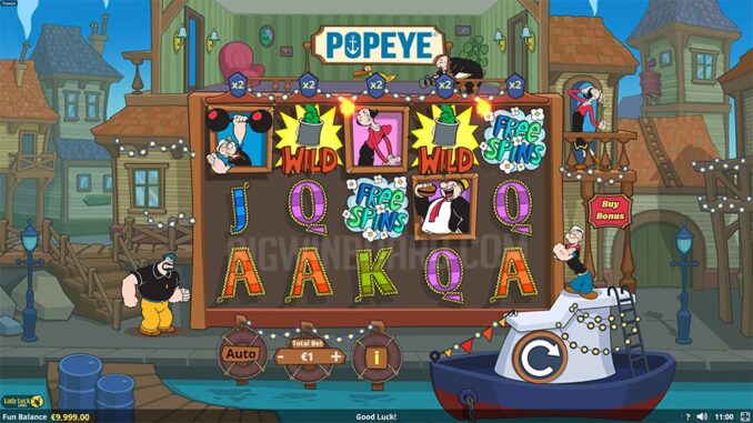 Popeye (Lady Luck Games) Slot Review & Demo