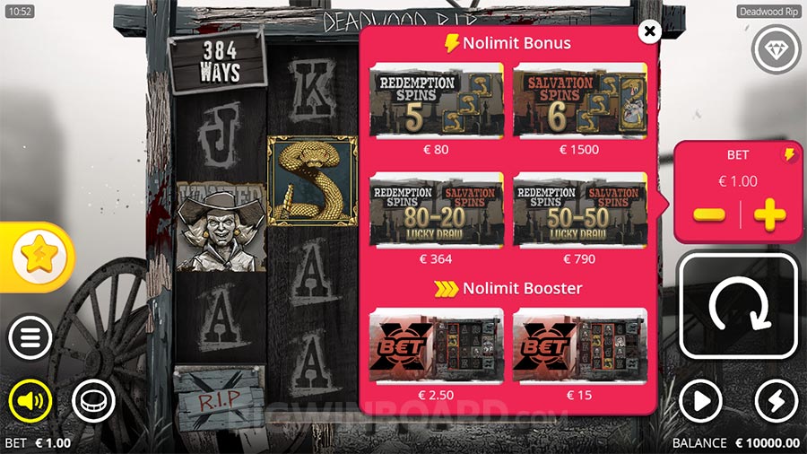 Deadwood RIP (Nolimit City) Slot Review & Demo