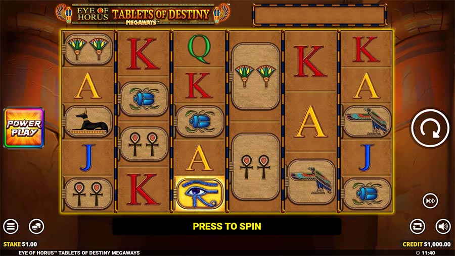 Eye of Horus Tablets of Destiny Megaways (Blueprint Gaming) Slot Review ...
