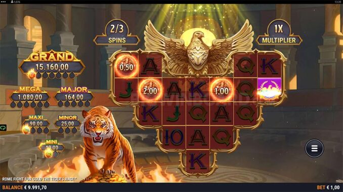 Rome Fight for Gold the Tiger's Rage (Foxium) Slot Review - Bigwinboard.com