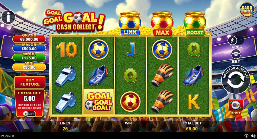 Goal Goal Goal Cash Collect (Playtech) Slot Review & Demo