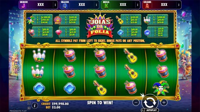 Joias da Folia (Pragmatic Play) Slot Review & Demo